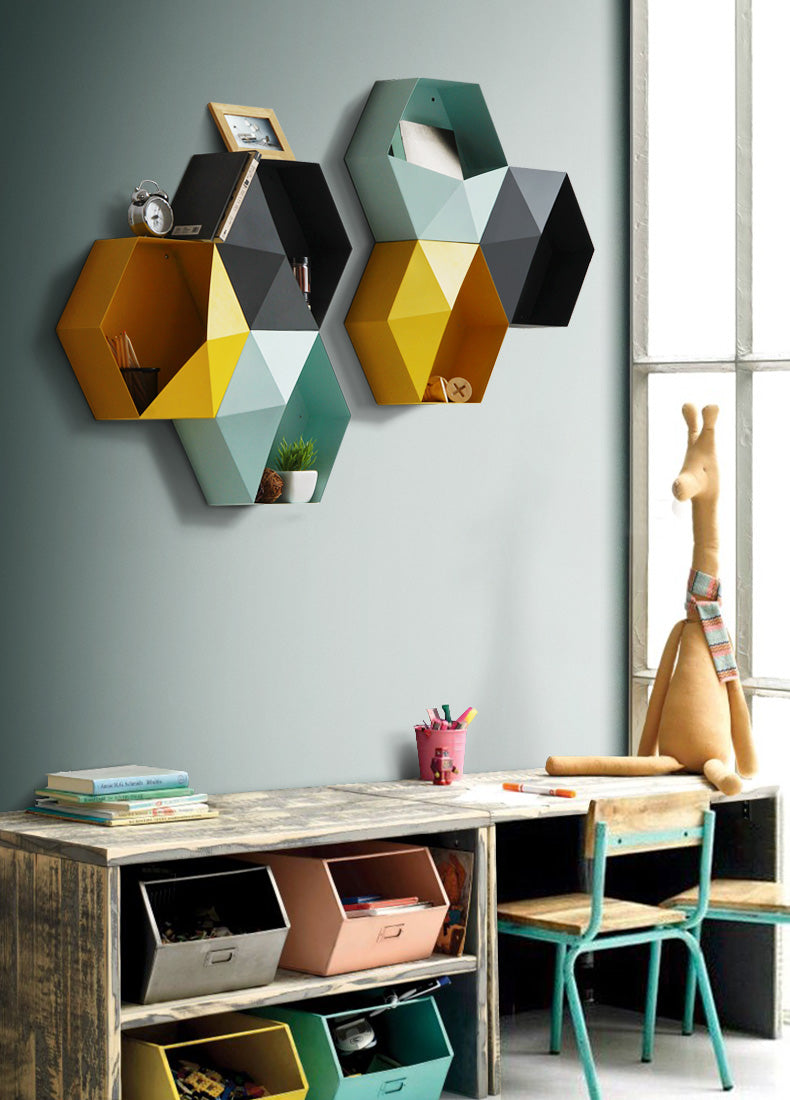 Creative Hexagon Deco Rack – Ambience Creation